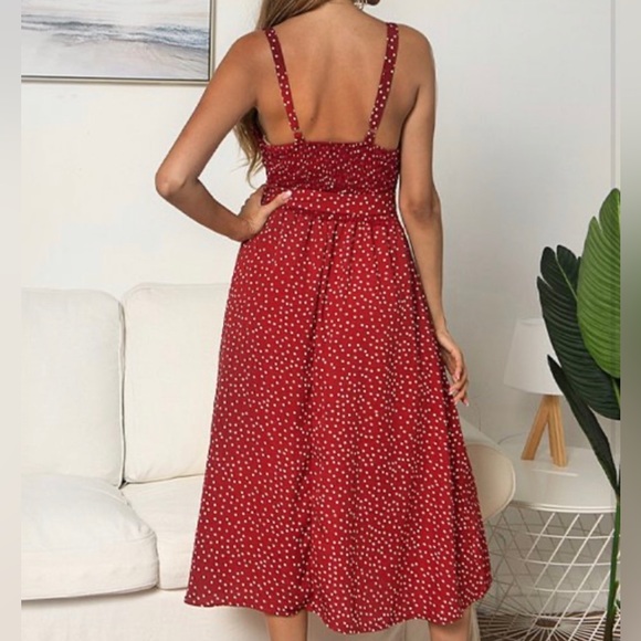 Coeur De Vague | Dresses | Red And White Polka Dot Sundress M | Poshmark